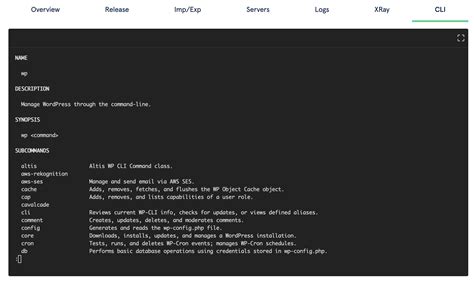 Cli Shell Access Altis Enterprise Wordpress Documentation