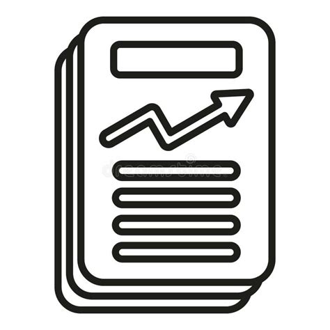Graph Paper Icon Outline Vector Business Report Stock Vector Illustration Of Graph Page
