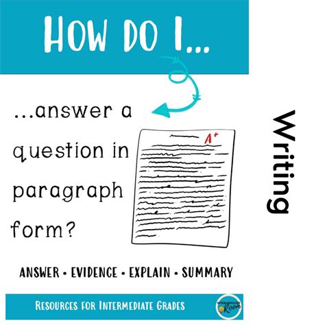 Writing Answering Questions In Paragraph Form And Organizing Information Paragraph Writing