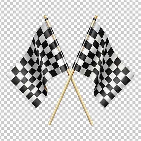 Premium PSD Checkered Flag Transparent Background
