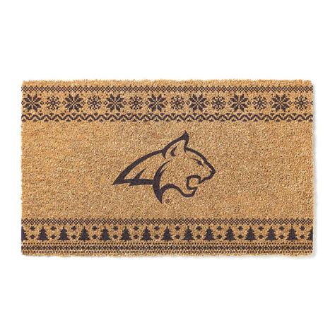 Jardine Montana State Bobcats 18 X 30 Holiday Coir Doormat Brown