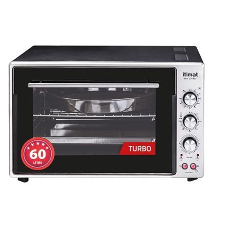 Itimat Four électrique 60l Haut Qualité Double Verre Avec Ventilateur Turbo 1837w Fiche