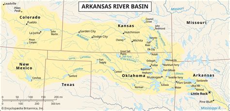 Arkansas River Physical Map