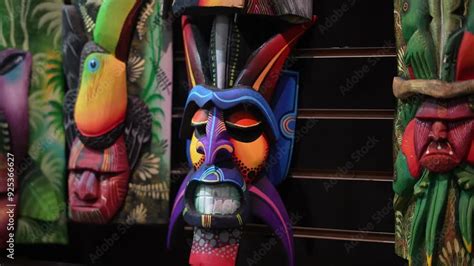 Costa Rica Indigenous Sculpture Mask Boruca Costa Rican Indian Tribe