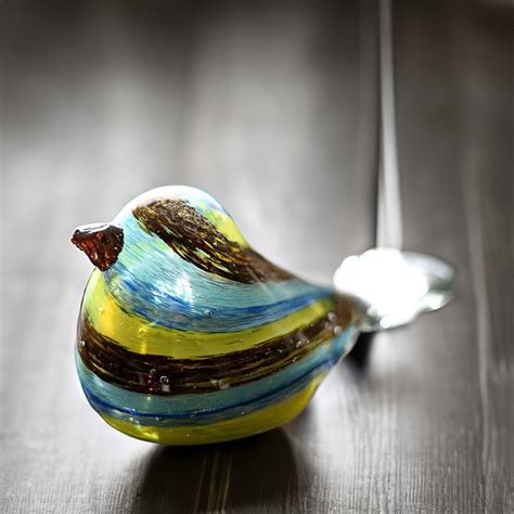 Small Glass Bird Figurines Glass Bird Hand Blown Art Glassglass Bird