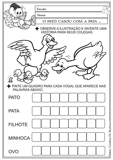Atividade Pato Educação Infantil Retoedu