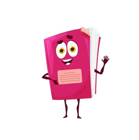 Premium Vector Cartoon Funny Notebook Mascot Vector Character
