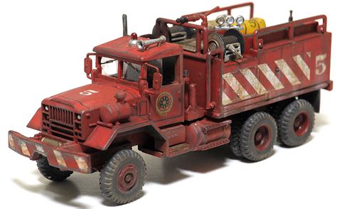 187 Scale Weathered 5 Ton Rural Brush Fire Truck Model