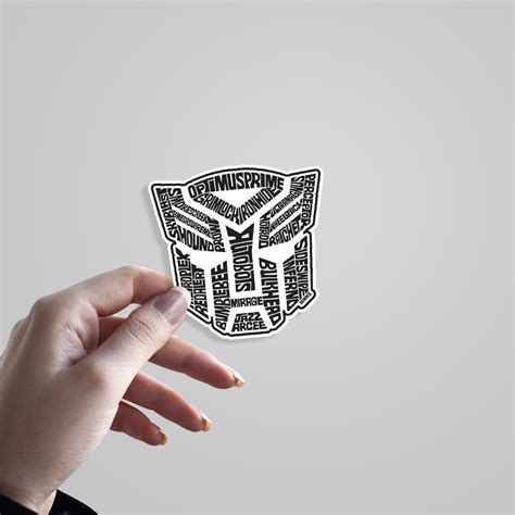Transform Your Gear With The Iconic Transformers Logo Sticker Autobot