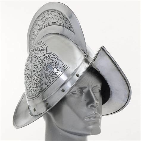 Spanischer Morion Helm 16jh 17jh Gravierd Dragonheart