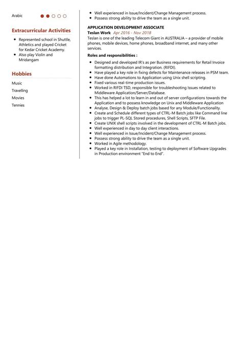 Application Development Analyst Resume Sample In 2026 Resumekraft