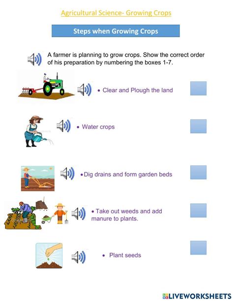 Agri Science Worksheet Online Exercise For Live Worksheets