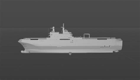 🚢 French Mistral Class Amphibious Assault Ship 3d Model Material・ Obj