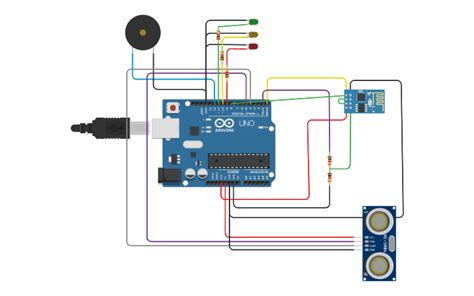 Circuit Design Parking 1 Iot Mini Project Tinkercad