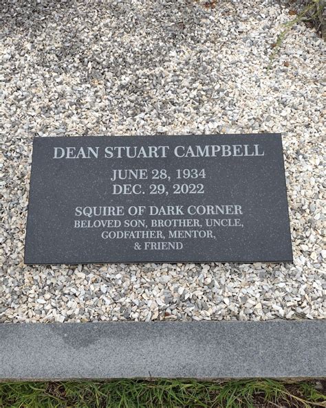Dean Stuart “squire Of Dark Conner” Campbell 1934 2022 Find A Grave