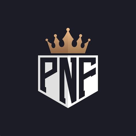 Premium Vector Luxury Pnf Logo With Crown Elegant Initials Pnf Letter