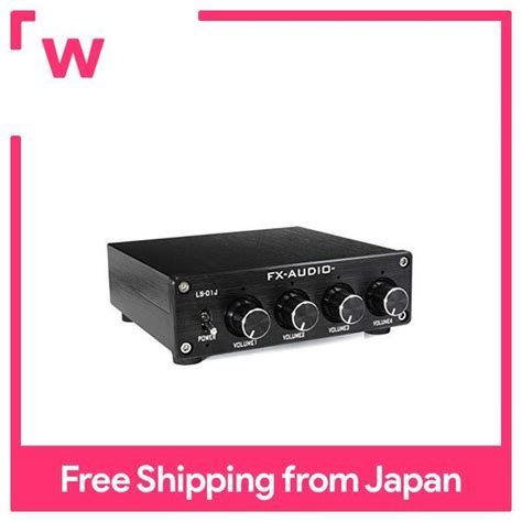Fx Audio Ls 01j [สีดำ] 4ch ตัวแบ่งเส้นและ Preamplifier Rca Output ถูก