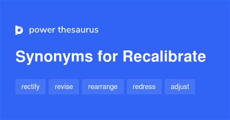 Recalibrate Synonyms 303 Similar Words And Phrases