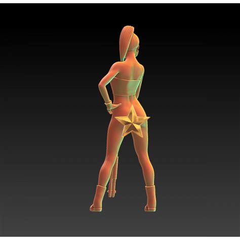 3d Printable Cybergirls Shotgun Erotic Miniature 75 Mm Scale By Master