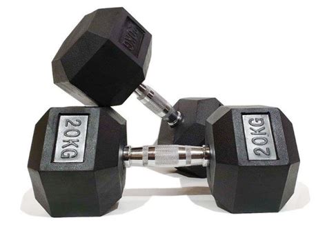 Morgan 585kg Rubber Hex Dumbbell Pack 1kg35kg Pairs