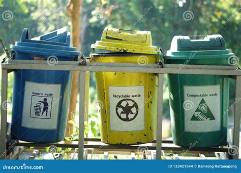 General Waste Bin Recyclable Waste Bin Compostable Waste Bin Stock