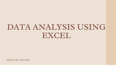 Data Analysis Using Ms Excel Slides All The Formula Ppt