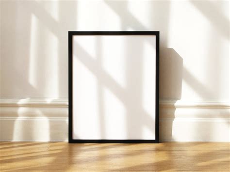 Deep Black Frame Thin Natural Wood Mid Century Scandinavian Modern