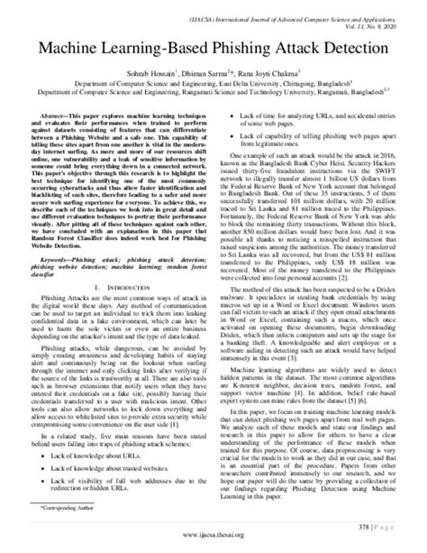 Pdf Machine Learning Based Phishing Attack Detection