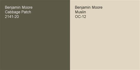 Benjamin Moore Cabbage Patch Vs Benjamin Moore Muslin Comparison