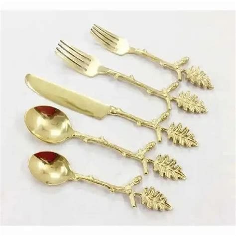 Classic Leaf Design Stainless Steel Flatware Set For Hotel At ₹ 500set