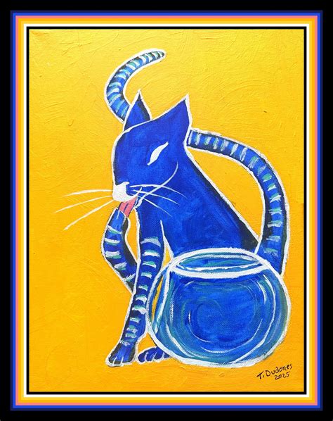 Amateur Artists Museum 2262025 Blue Cat 2 9x12 Acrylic On