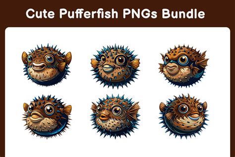 Cute Pufferfish Pngs Bundle Deeezy