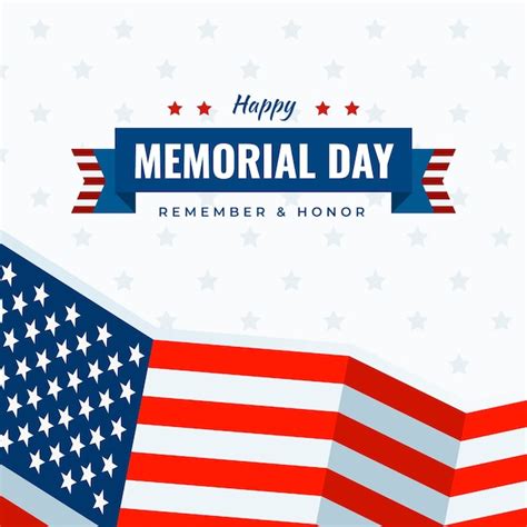 Free Vector Flat Usa Memorial Day Illustration
