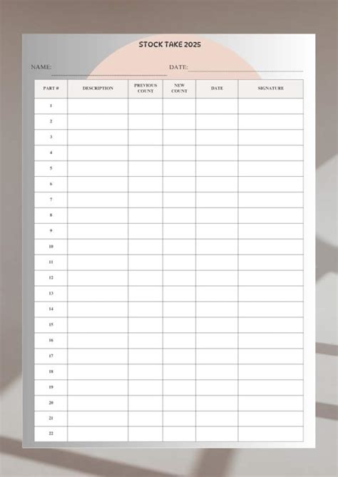 Stocktake Template Easy To Use Inventory Management Spreadsheet For