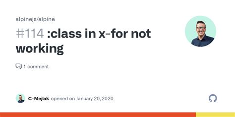 Class In X For Not Working · Issue 114 · Alpinejsalpine · Github