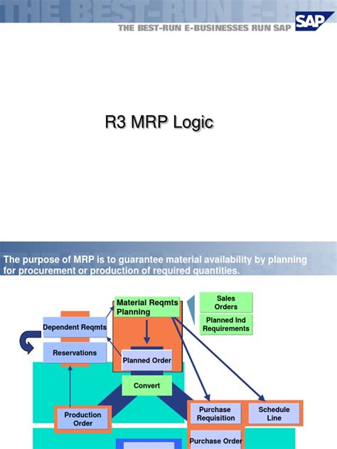 Sap R3 Mrp Logic Procurement Global Business Organization
