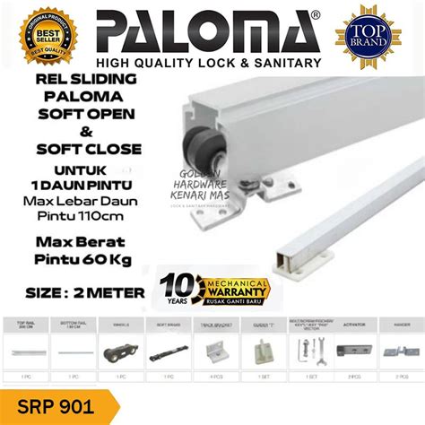 Jual Paloma Srp 901 Reel Sliding Pintu Geser Aluminium Rel Soft Open