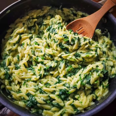 Quick And Easy Creamy Spinach Orzo Cooking Circuit