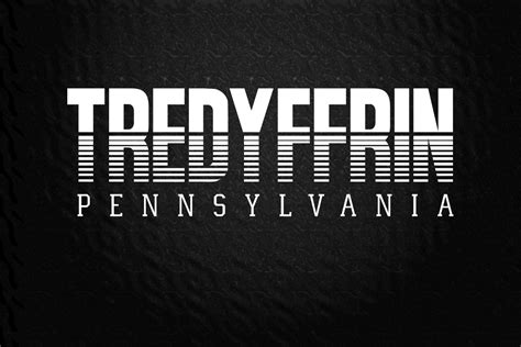 Tredyffrin Pennsylvania Sliced Text Graphic By Basyar · Creative Fabrica