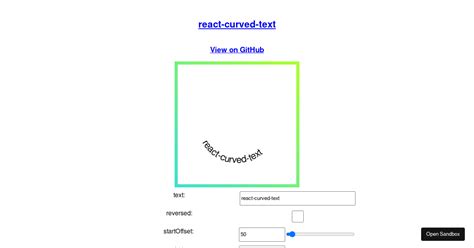 React Curved Text Demo Forked Codesandbox React Curved Text Demo Forked Codesandbox