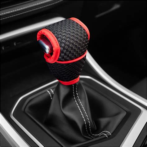 Kacepar Center Console Gear Shift Knob Cover Cap Carbon