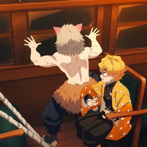 Inosuke Y Zenitsu Screencap Anime Demon Slayer