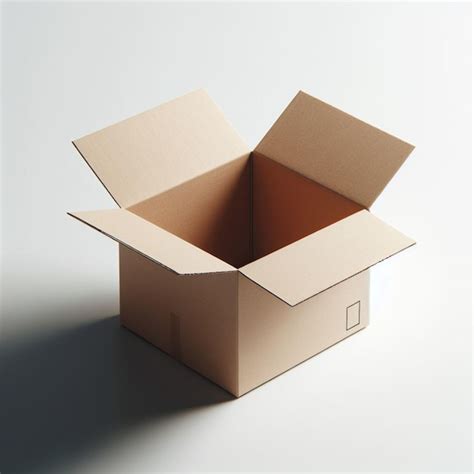 Premium Photo Mockup Empty Carton Box Isolated On White Background