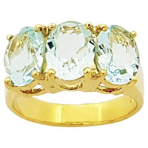 Aquamarine Ring Set In 14k Gold Settings For Sale At 1stdibs