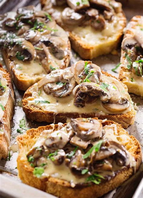 Creamy Mushroom Bruschetta