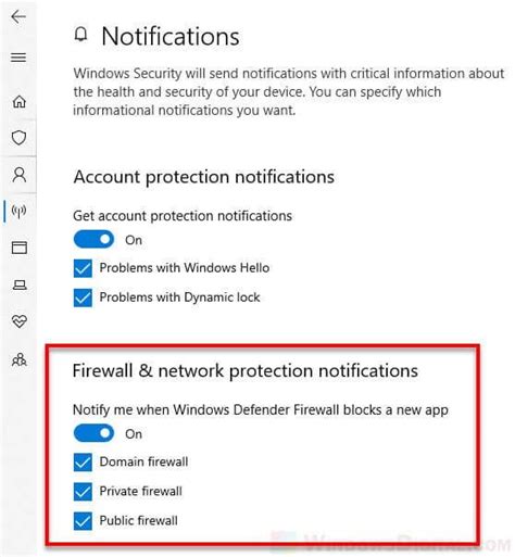 How To Disable Firewall Notifications In Windows 10 Rwindows10howto