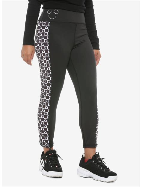 Our Universe Disney Mickey Mouse Checkered Active Capris Her Universe