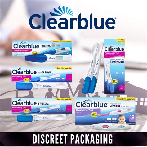 Discreet Packaging Clearblue Pregnancy Ovulation Test Kit