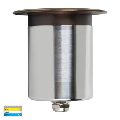 Hv19022t Ab Ollo Antique Brass Tri Colour Led Wall Or Inground Light Havit Lighting