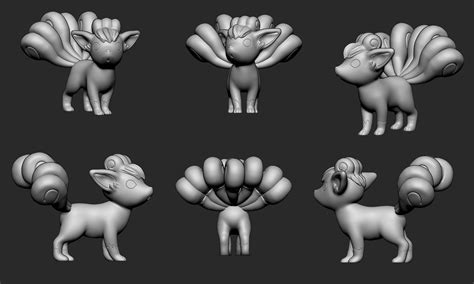 Stl File Pokemon Vulpix With 2 Poses・3d Printable Model To Download・cults
